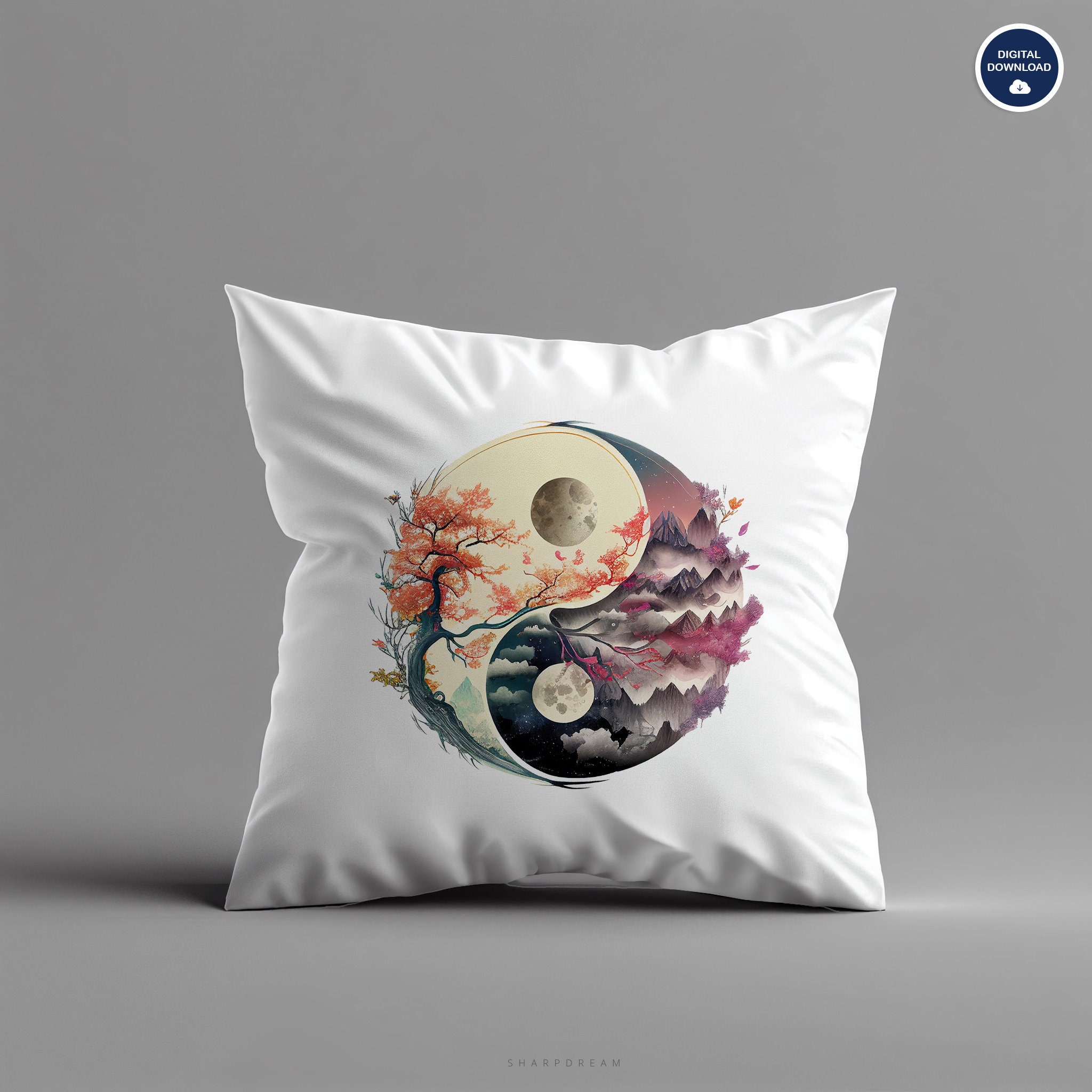 Yin Yang, Zen Decor, Ying Yang Wall Art, Boho Wall Art, Yin Yang ...