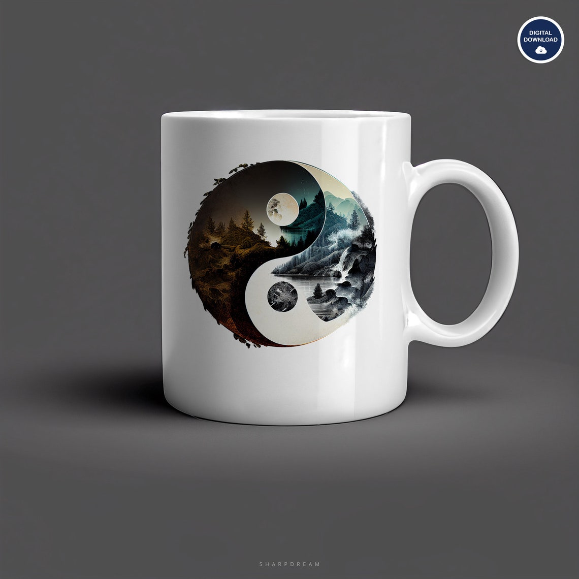 Yin Yang Printable Wall Poster, Balance Print, Ying Yang Wall Art, Zen ...