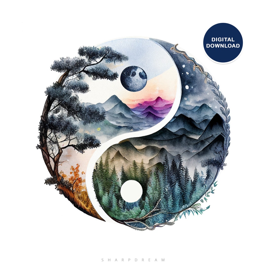 Infinite Zen Journey Through Yin Yang Landscapes - Balanced and ...