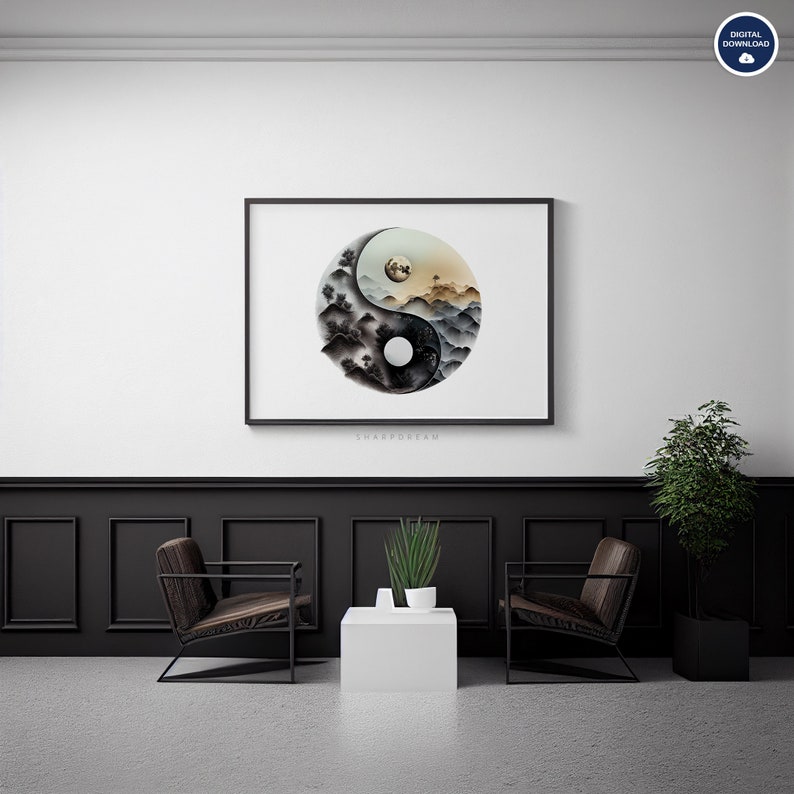 Yin Yang Printable, Ying Yang Watercolor Artwork, Meditation Wall Art ... Yin Yang Printable, Ying Yang Watercolor Artwork, Meditation Wall Art ...