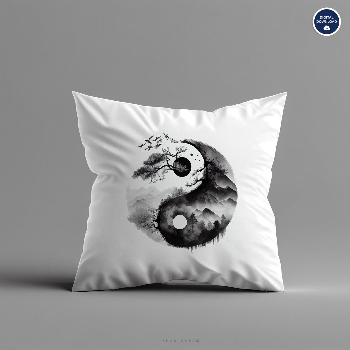 Yin Yang Printable Poster, Balance Wall Art, Ying Yang Wall Poster ...