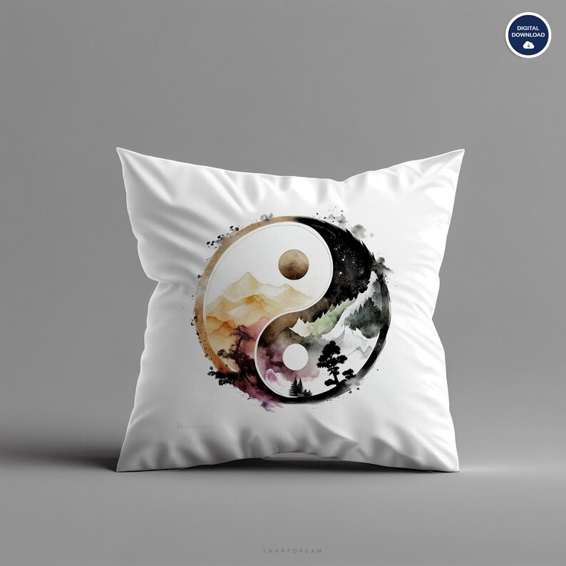 Yin Yang Printable Wall Poster, Balance Print, Ying Yang Wall Art, Zen ...
