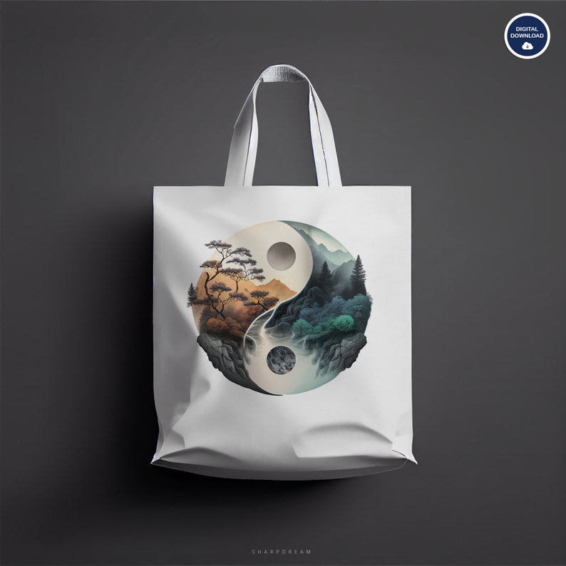 Abstract Yin Yang Print, Balance Wall Art, Zen Printable, Spiritual Wall Decor, Ying Yang Art ...