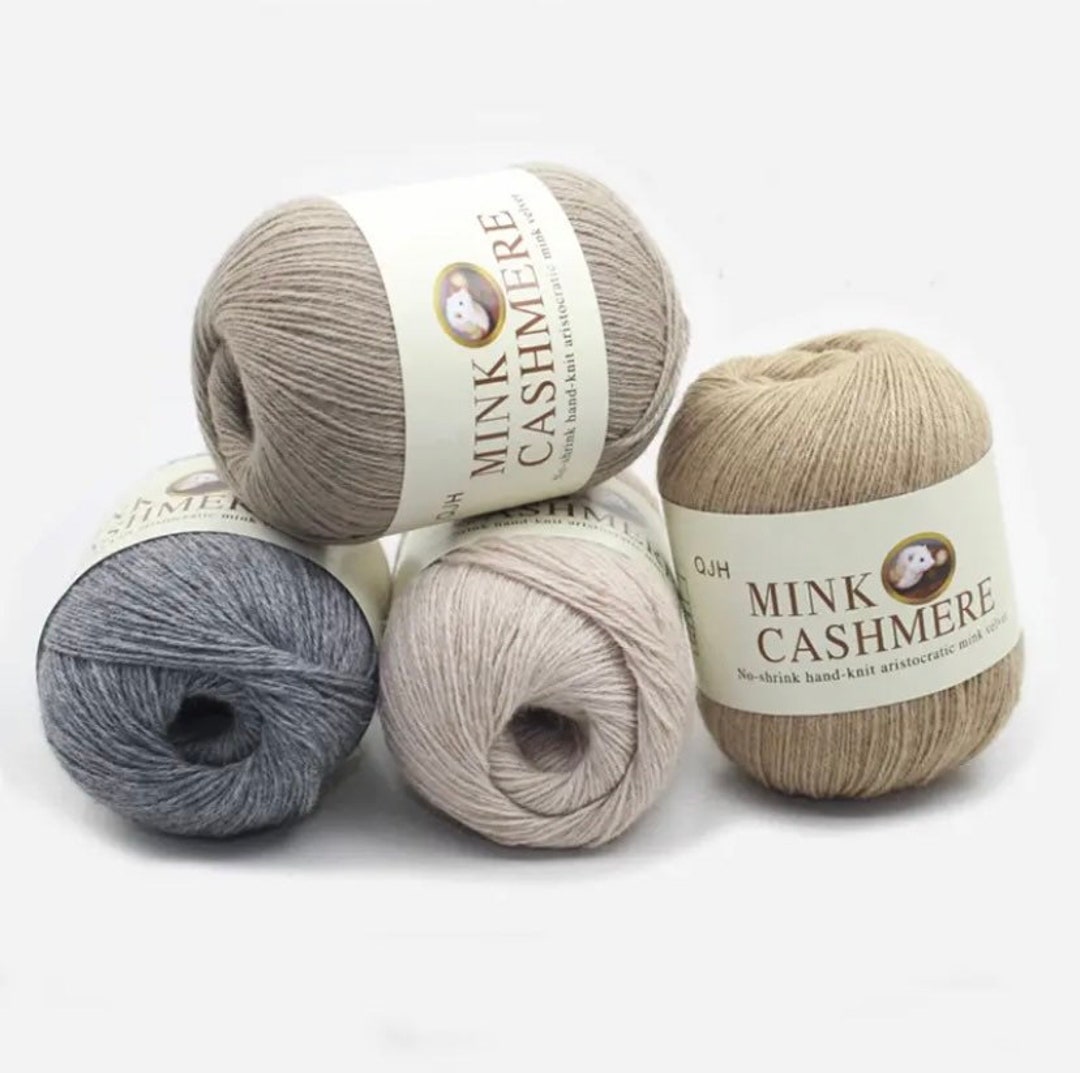 Cashmere Yarn 300g, Mink Cashmere Yarn, Natural Cashmere Yarn, 300g ...