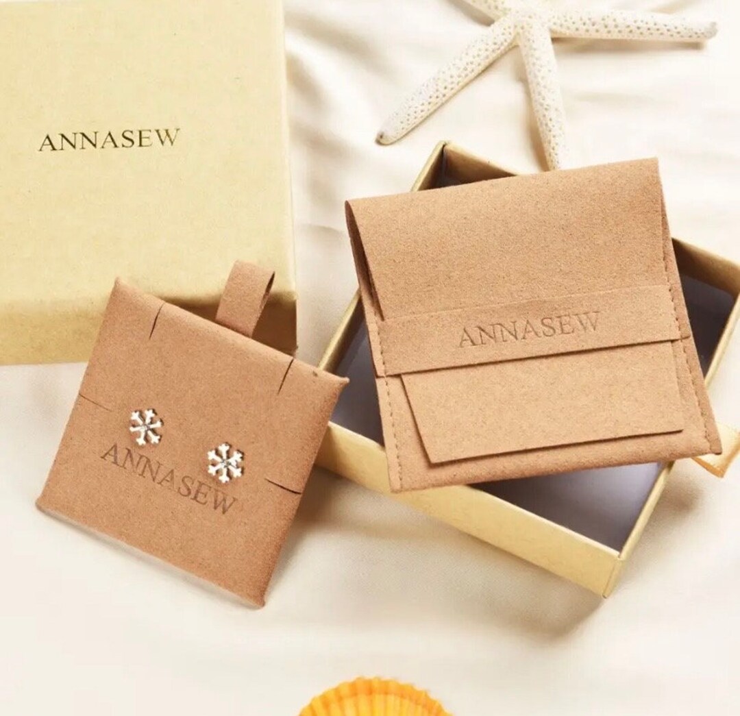 100 Pcs Logo Jewelry Envelopes With Insert Card, Lot Jewelry ...