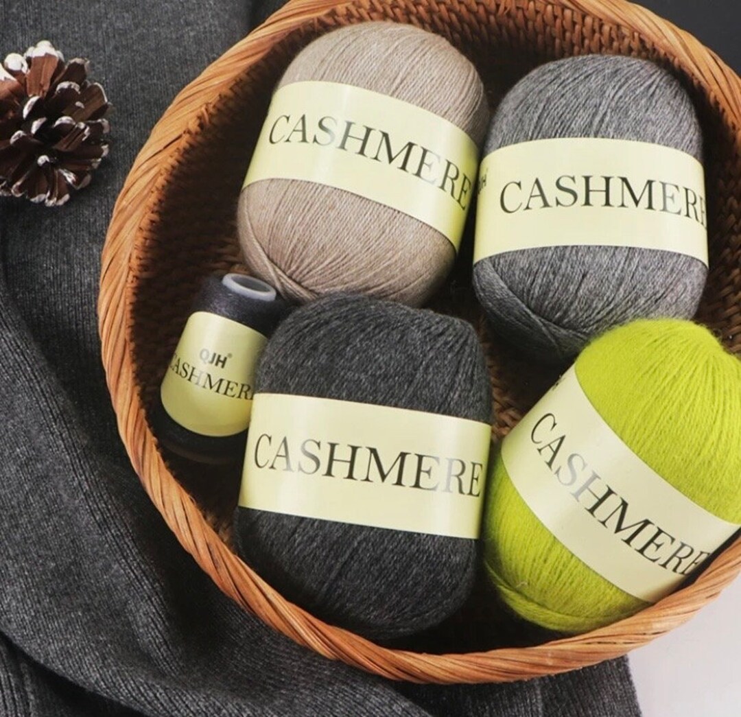 Cashmere Yarn 300g, 300g Lot 6x50g Cashmere Yarn, 3 Ply Cashmere Yarn ...