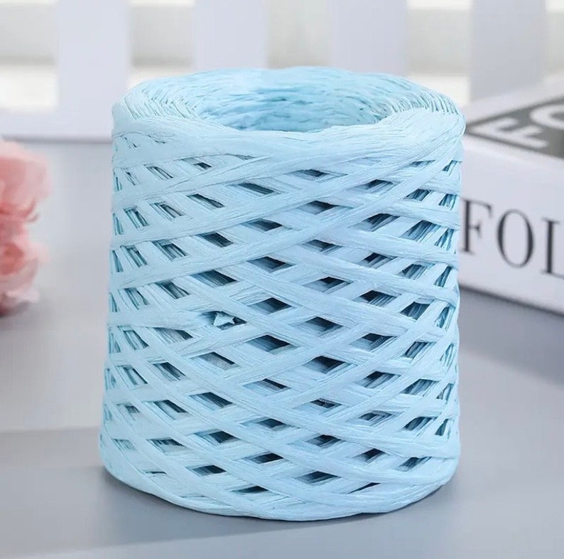 Rafia Yarn 200meters, 200m Rafia Paper Yarn, Summer Crochet Yarn, Paper ...