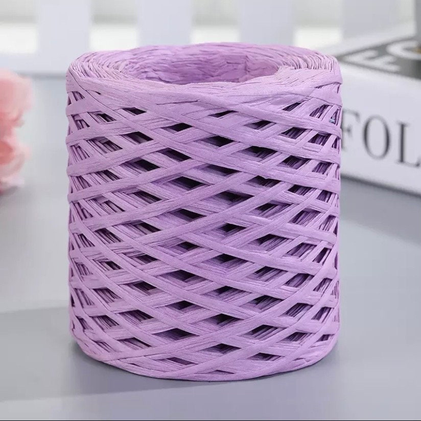 Rafia Yarn 200meters, 200m Rafia Paper Yarn, Summer Crochet Yarn, Paper ...