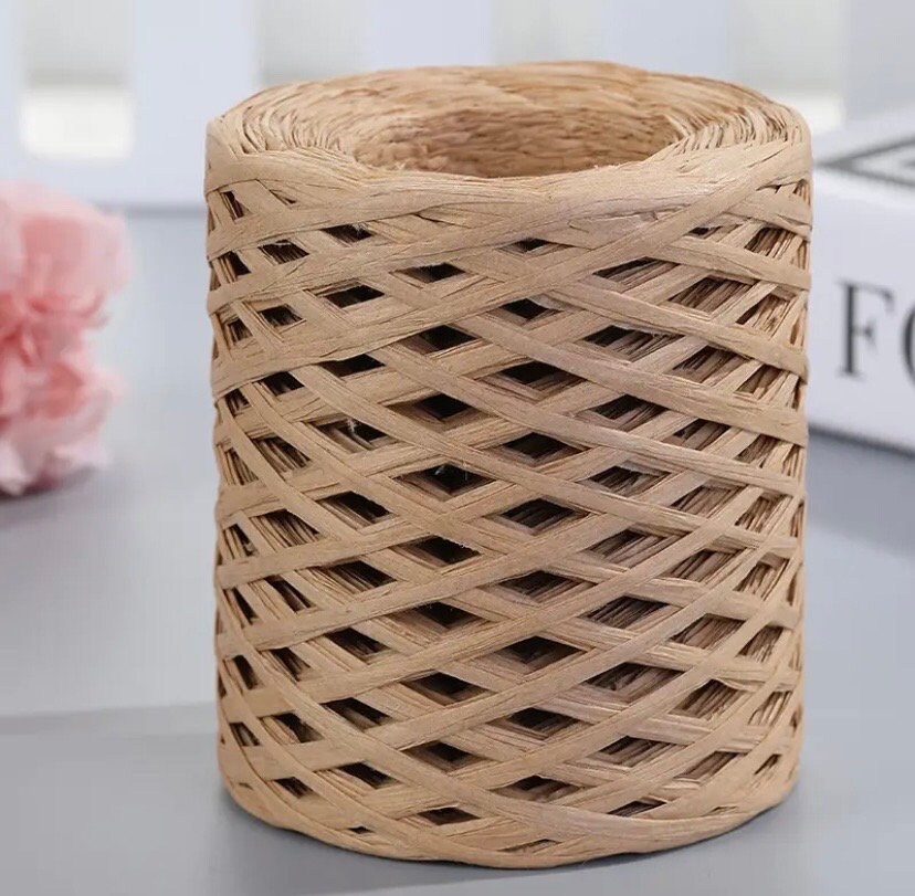 Rafia Yarn 200meters, 200m Rafia Paper Yarn, Summer Crochet Yarn, Paper ...