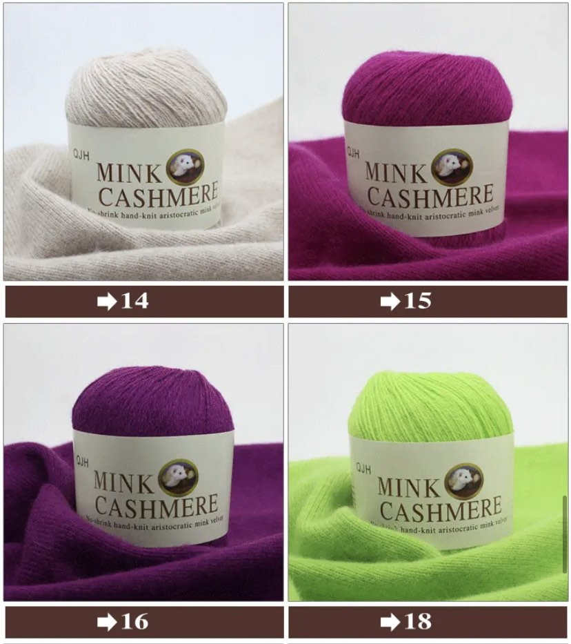 Cashmere Yarn 300g, Mink Cashmere Yarn, Natural Cashmere Yarn, 300g ...