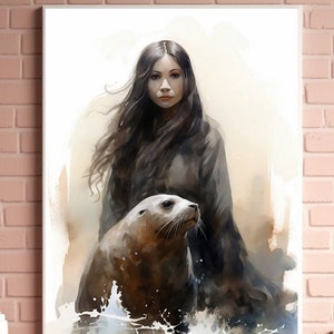 Selkie Digital Image Scottish Seal Shapeshifter Printable Art ...