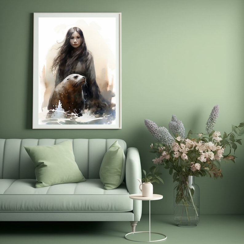 Selkie Digital Image Scottish Seal Shapeshifter Printable Art ...