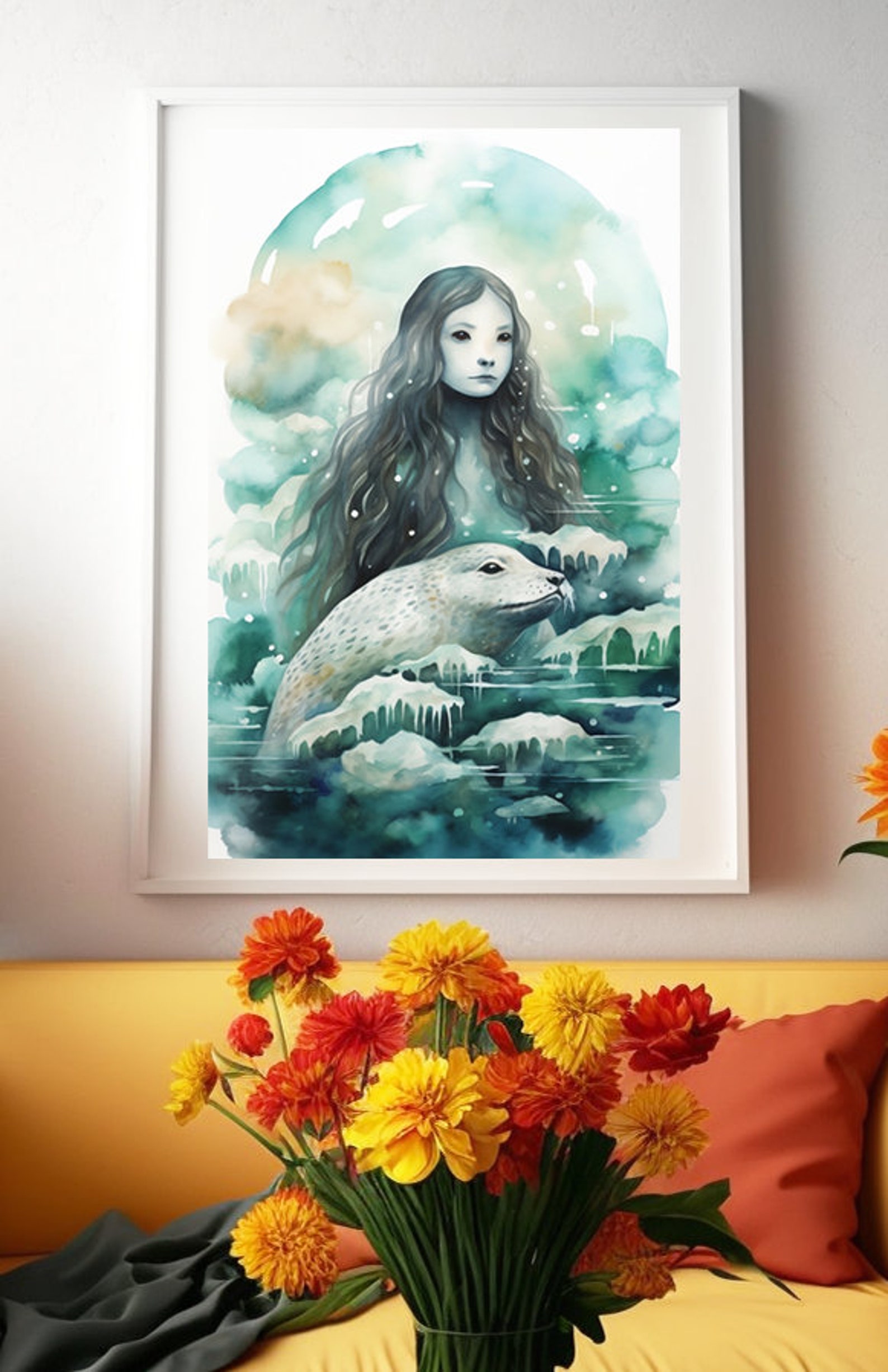 Selkie Digital Image Scottish Seal Shapeshifter Printable Art ...