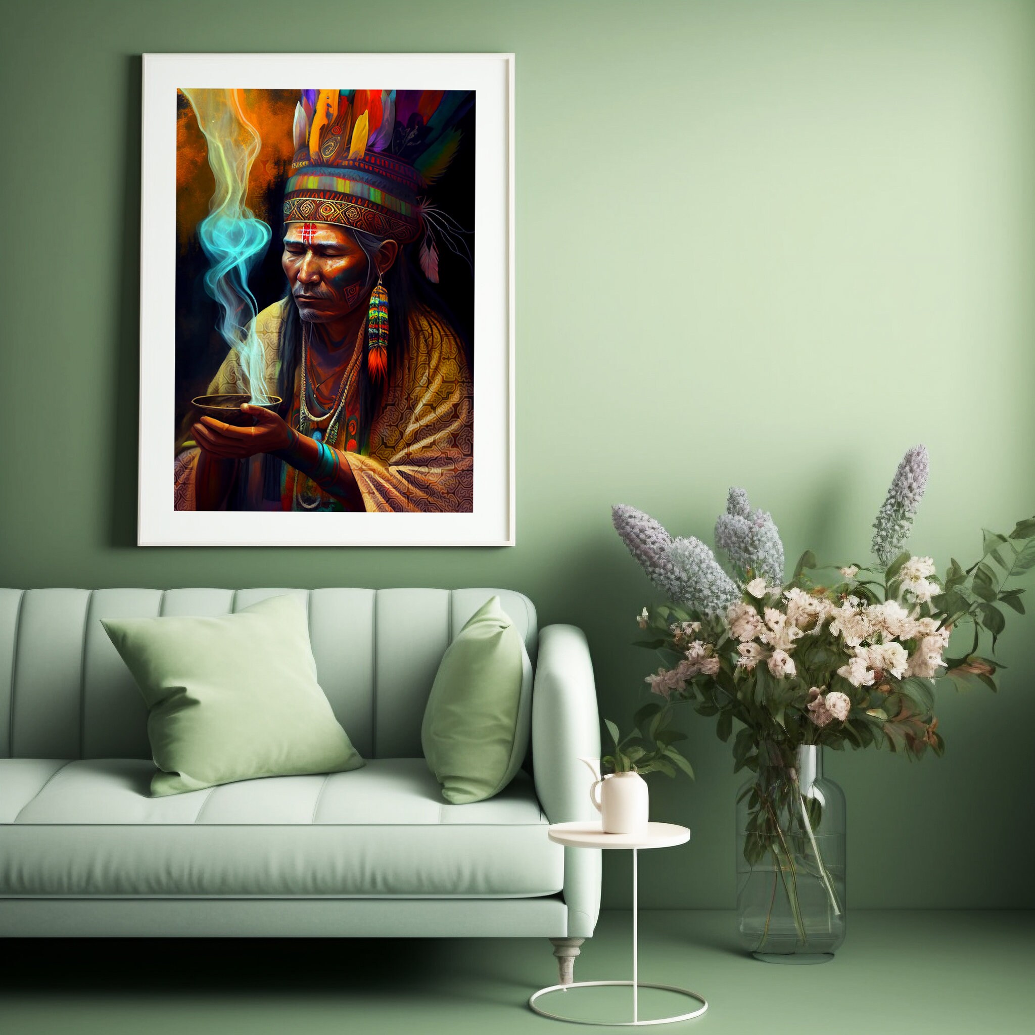 Shaman Digital Image Ayahuasca Psychedelic Wall Art Shaman - Etsy