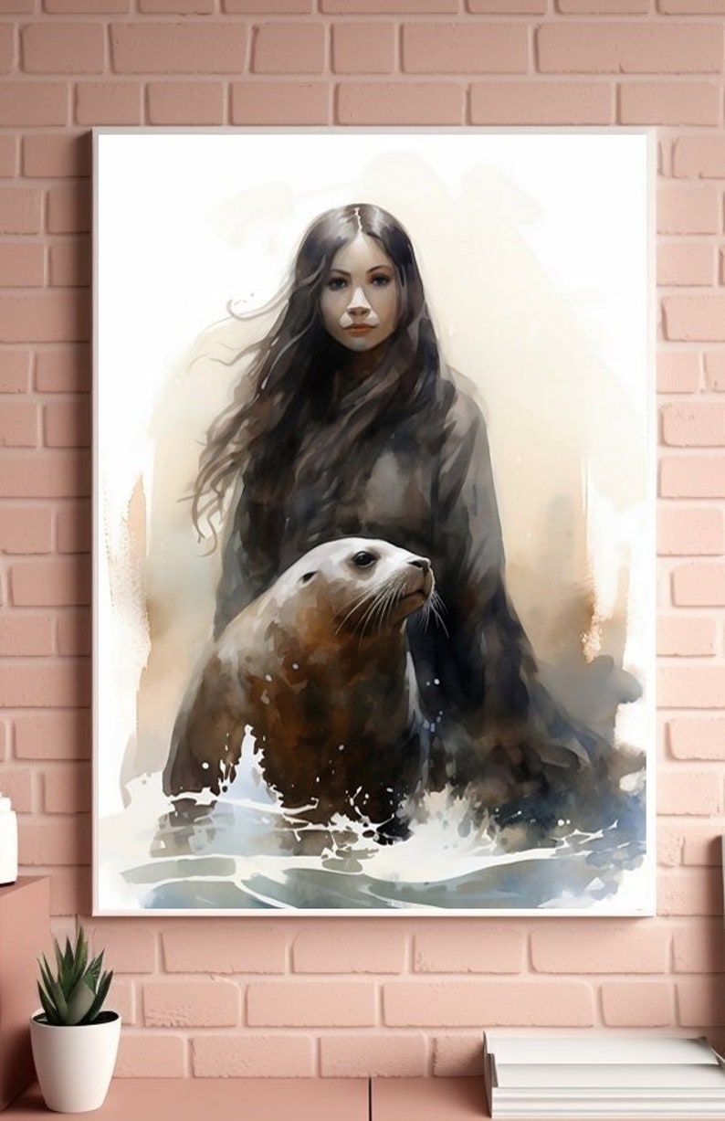 Selkie Digital Image Scottish Seal Shapeshifter Printable Art ...