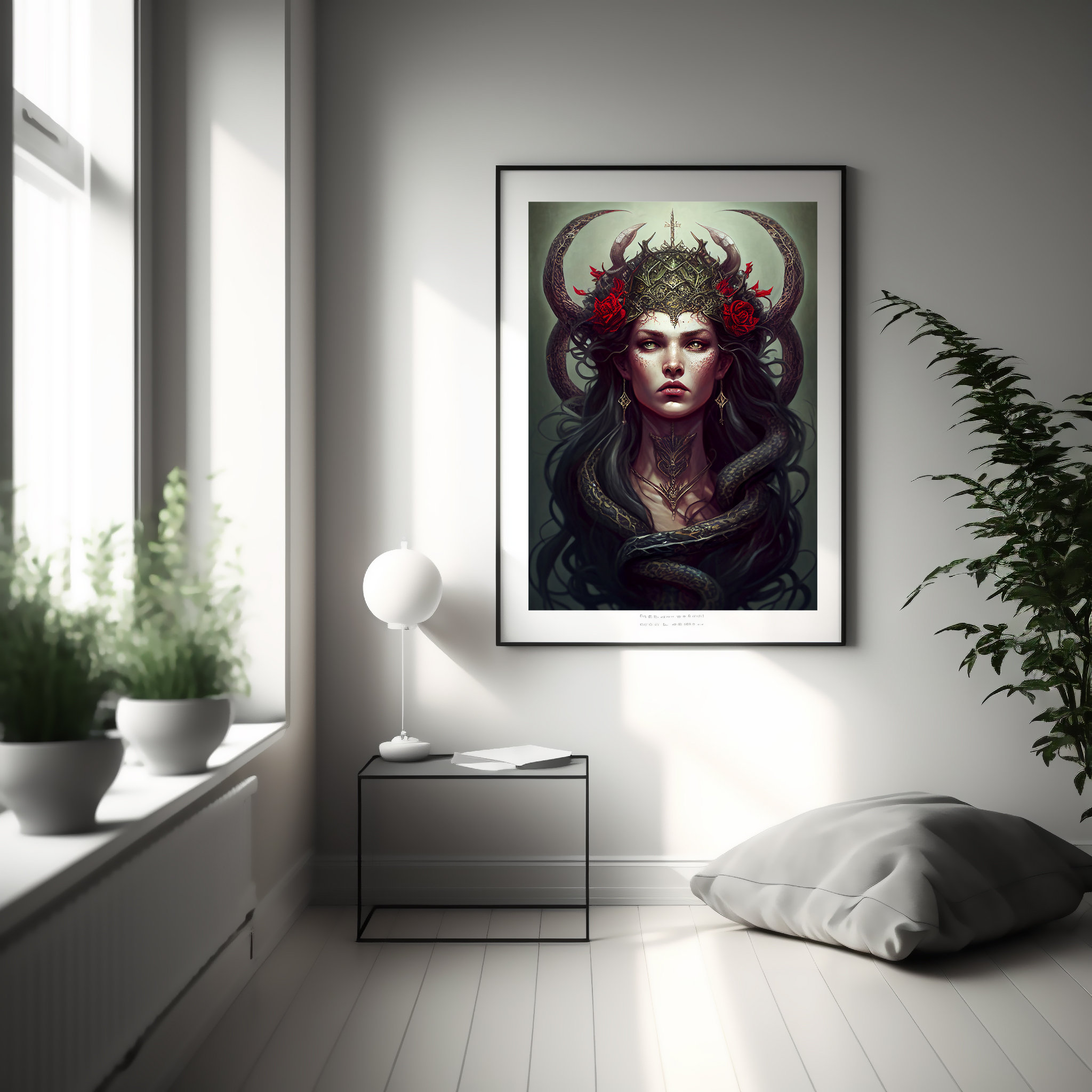 Diosa Lilith Imagen digital Ocultismo Arte imprimible Demonio femenino ...