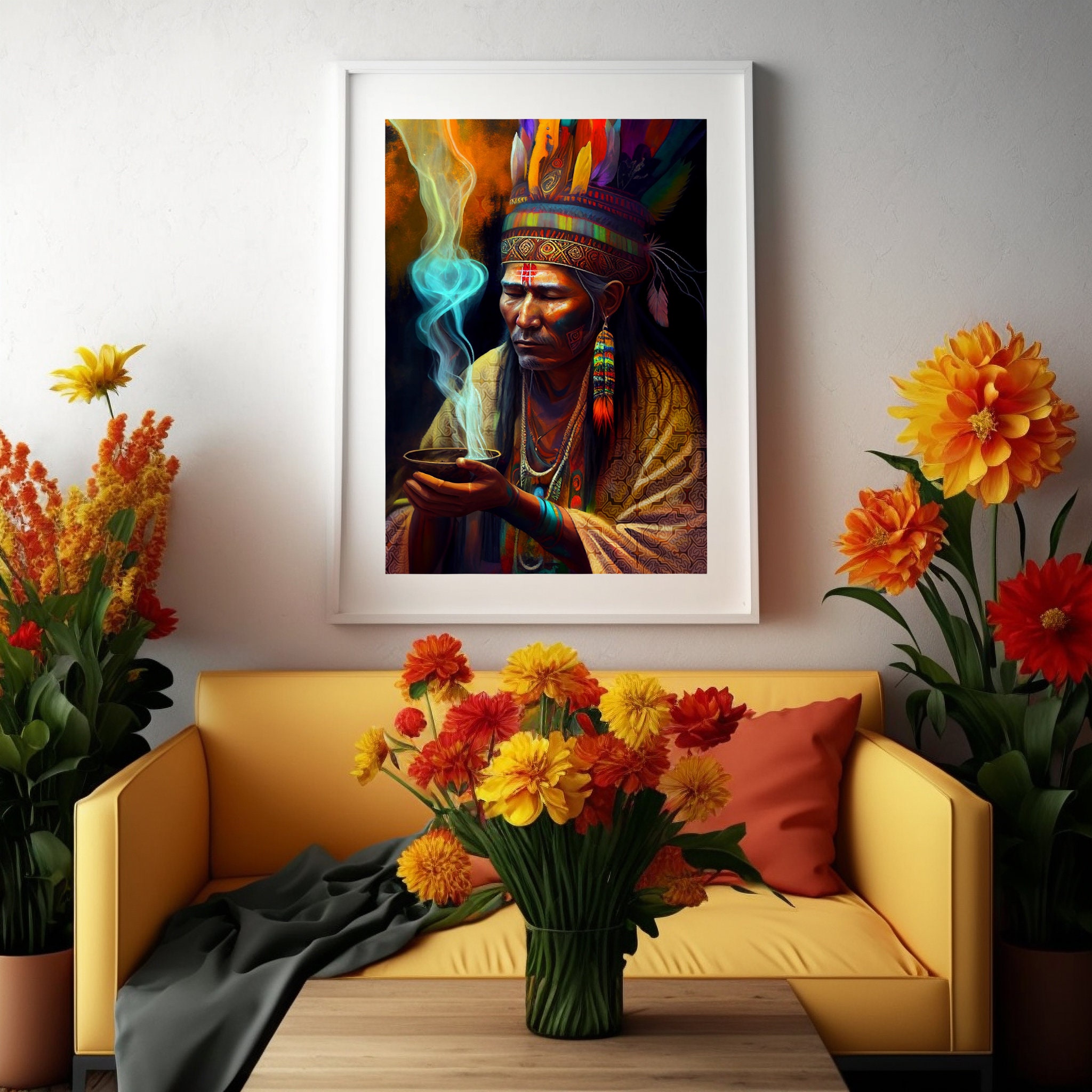 Shaman Digital Image Ayahuasca Psychedelic Wall Art Shaman - Etsy
