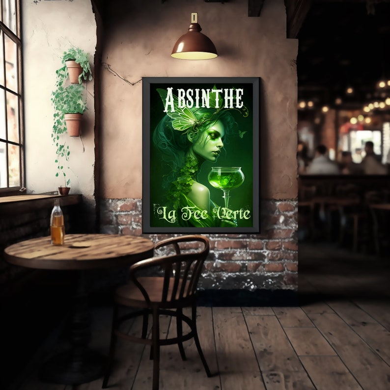 Absinthe Poster Green Fairy Premium Matte Poster La Fée Verte Wall Art ...