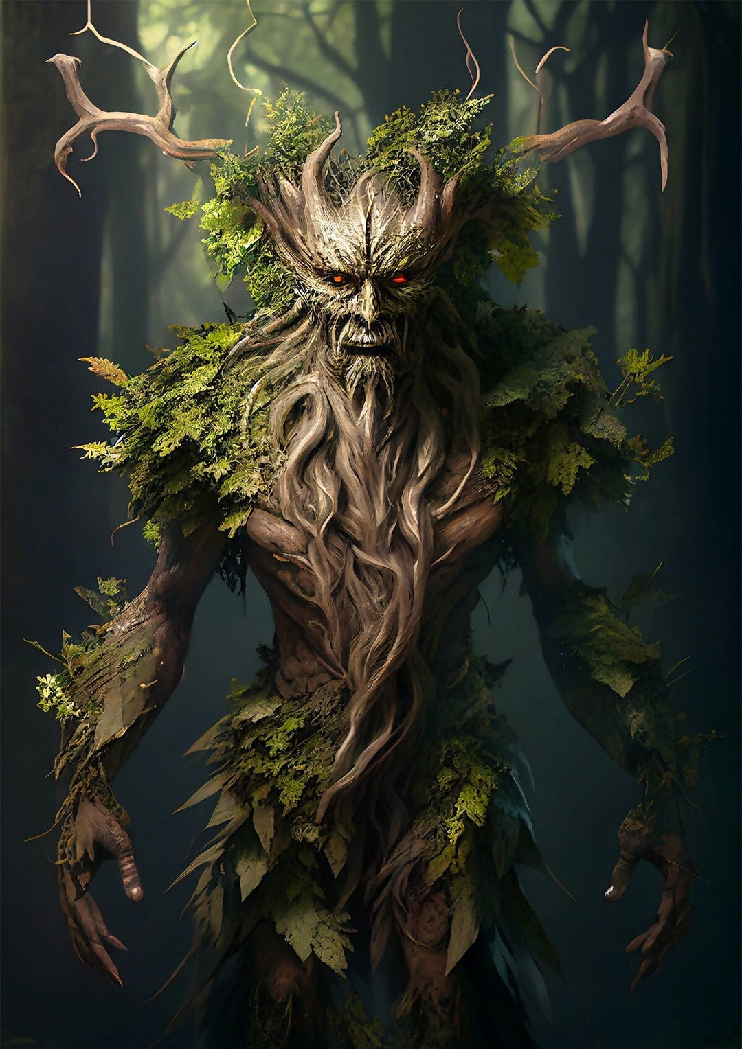 Leshy Forest Spirit Digital Image Leshi Demon Printable Art Leshii ...