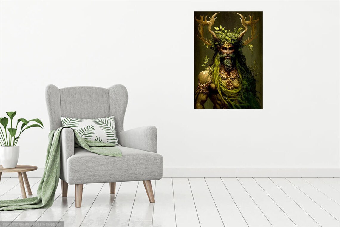 Cernunnos Celtic God of Nature Digital Art the Horned God - Etsy