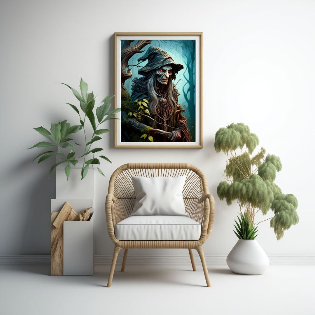 Baba Yaga Digital Image Witch Digital Art Baba Jaga Printable Art Baba ...