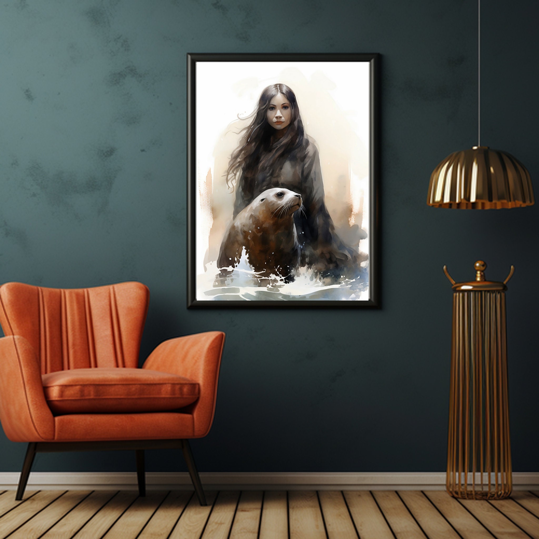 Selkie Digital Image Scottish Seal Shapeshifter Printable Art ...