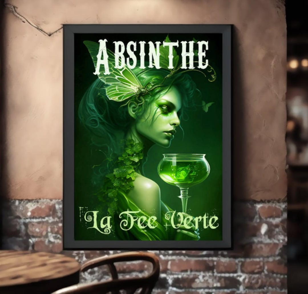 Absinthe Poster Green Fairy Premium Matte Poster La Fée Verte Wall Art ...