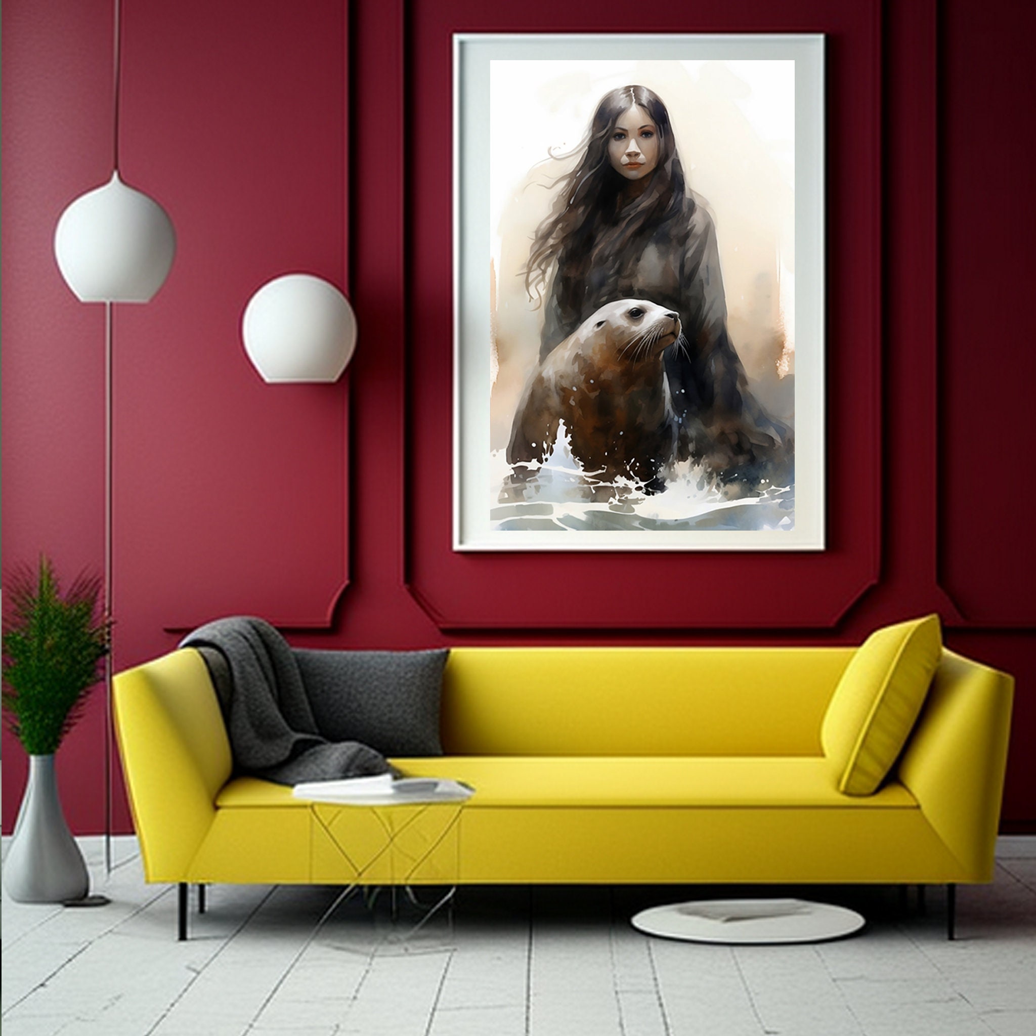 Selkie Digital Image Scottish Seal Shapeshifter Printable Art ...