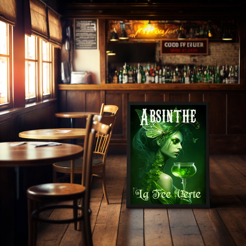 Absinthe Poster Green Fairy Premium Matte Poster La Fée Verte Wall Art ...