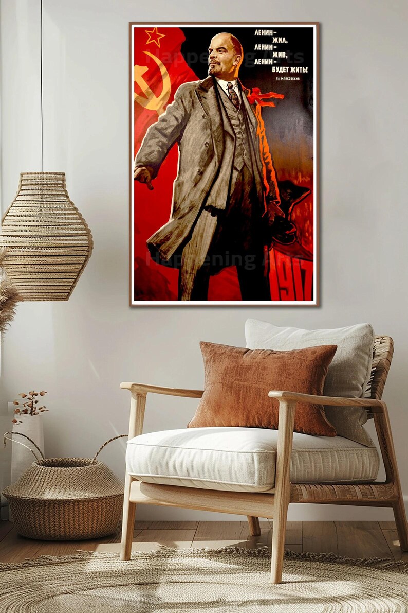 Comrade Lenin Lives! | 1960s USSR Russian Marxist Communist Propaganda ...