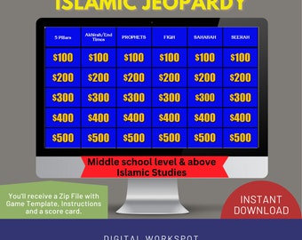 Islamic Jeopardy Game - BEGINNER Level, Jeoparody Ramadan Game, Islamic Ramadan Powerpoint ...