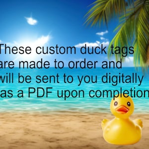 Personalized Carnival Cruise Duck Tags (digital Download) - Etsy