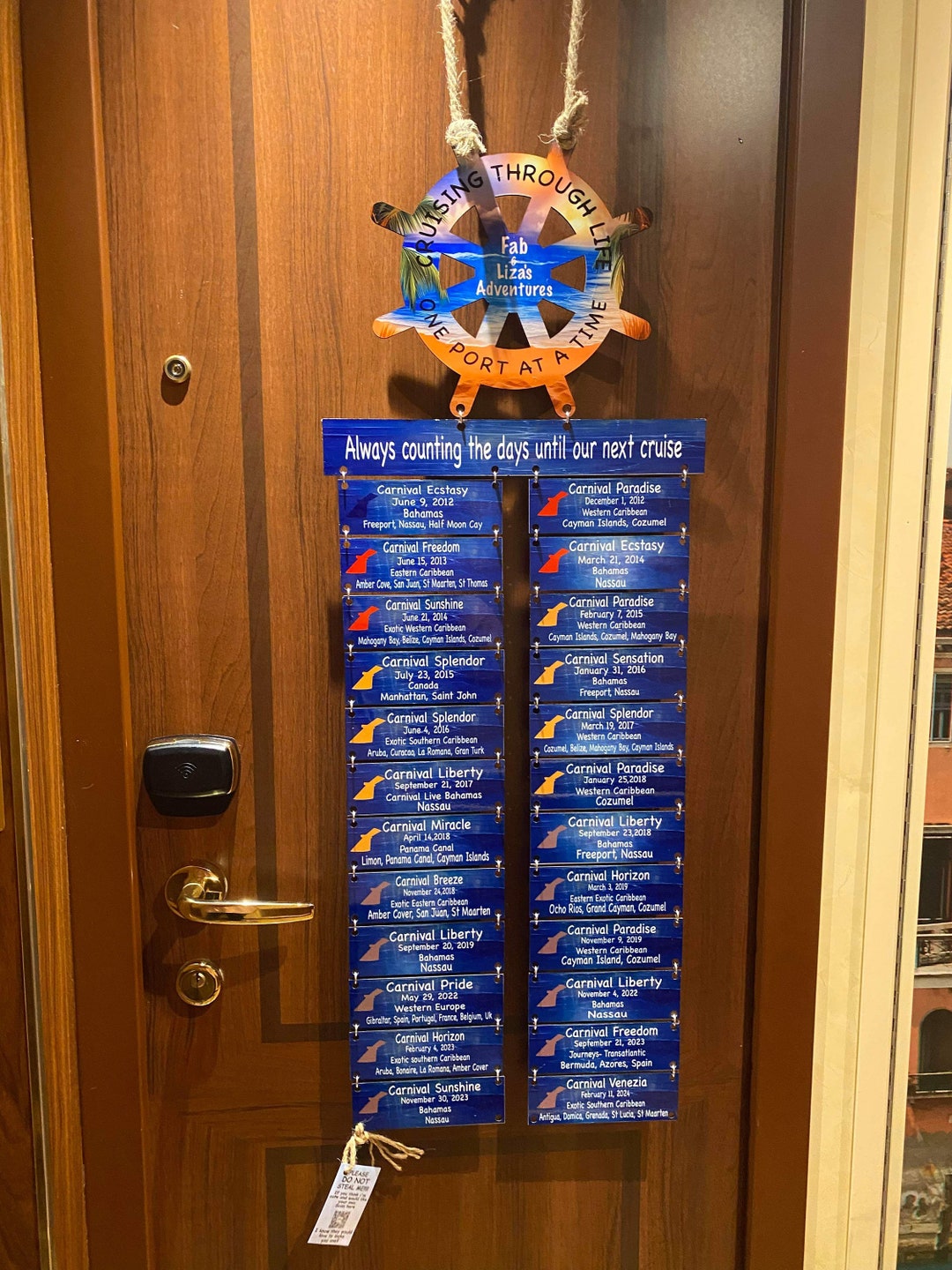 Cruise Ship Door Decorations, Sailing History, Vacation, Ports of Call ...