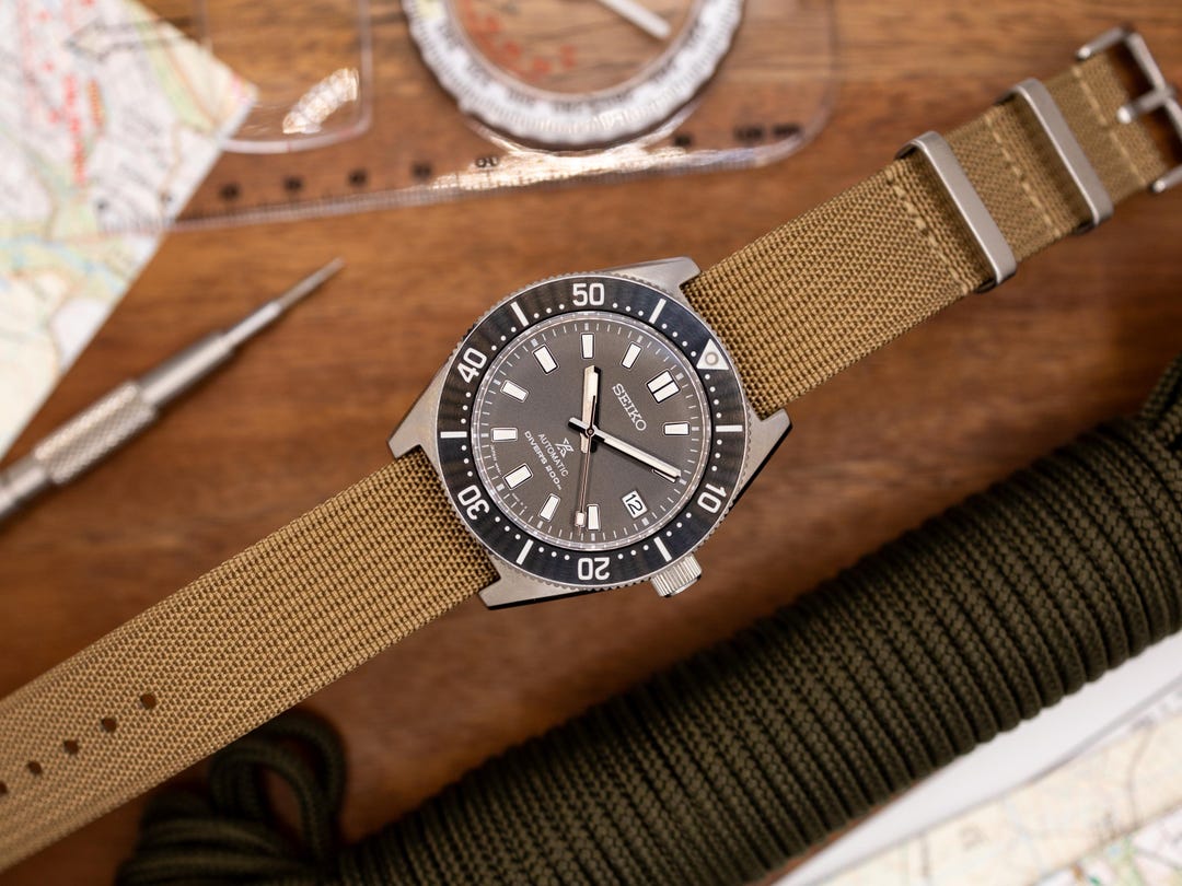 Premium Nylon Braided Ribbed Single Pass Watch Strap (20mm - 22mm ...
