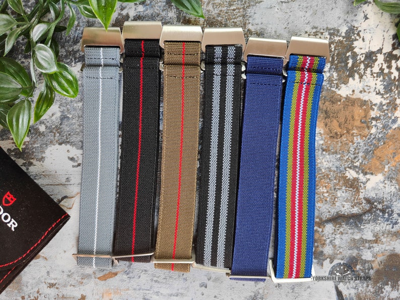 Marine Nationale Parachute Elastic Watch Strap 20mm 22mm - Etsy