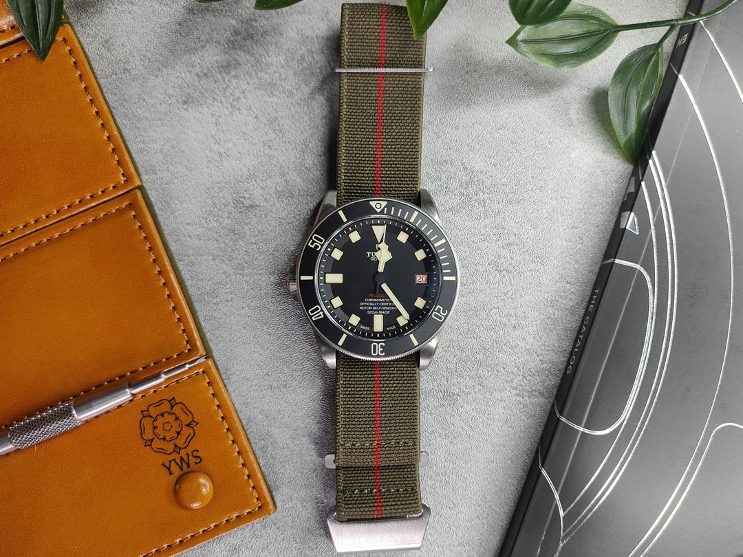 Marine Nationale Parachute Elastic Watch Strap ( 20mm - 22mm ) Green ...