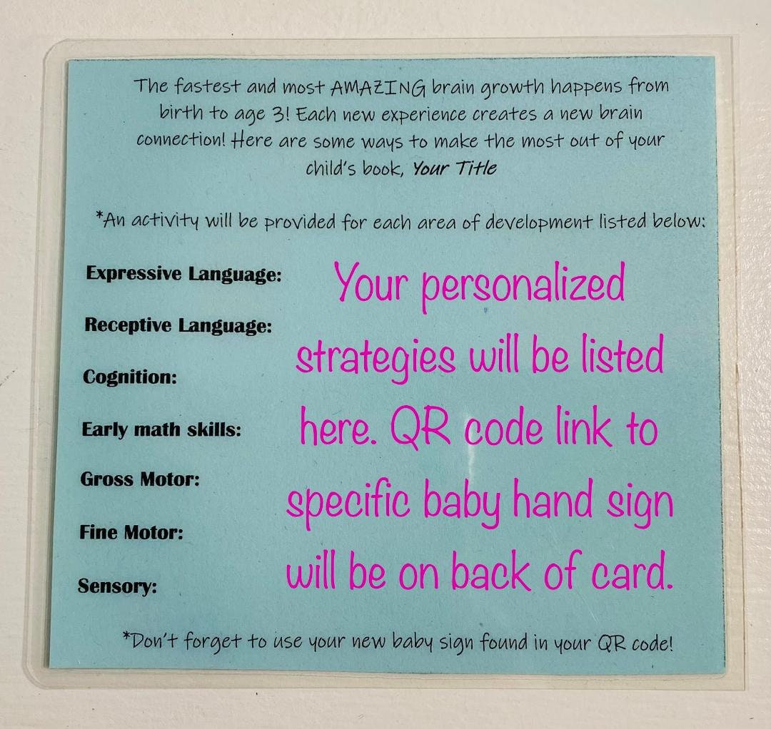 Toddler Development Story Kitstrategy Card With QR Code ONLY - Etsy