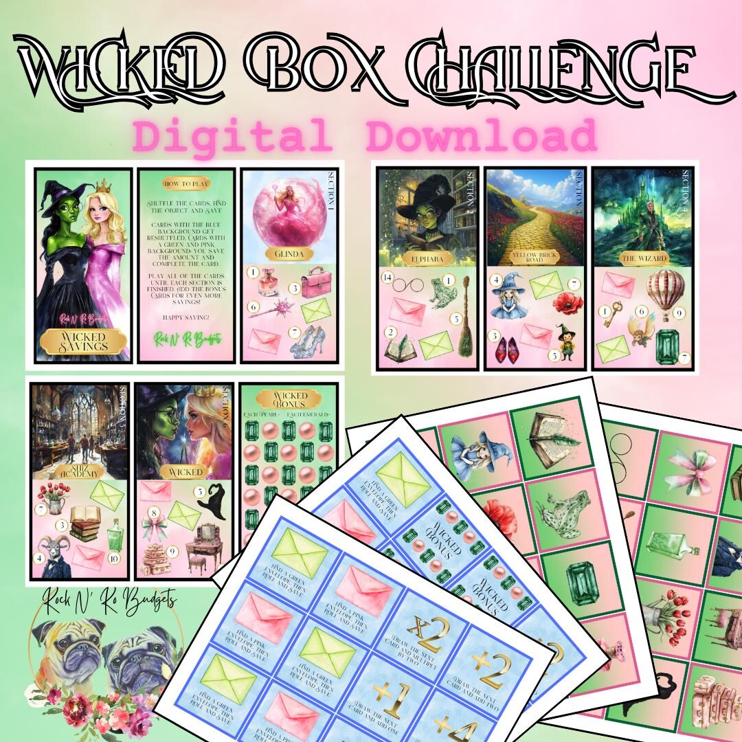 Witchy Box Challenge With 48 Cards, A6 Printable PDF, Digital Download ...