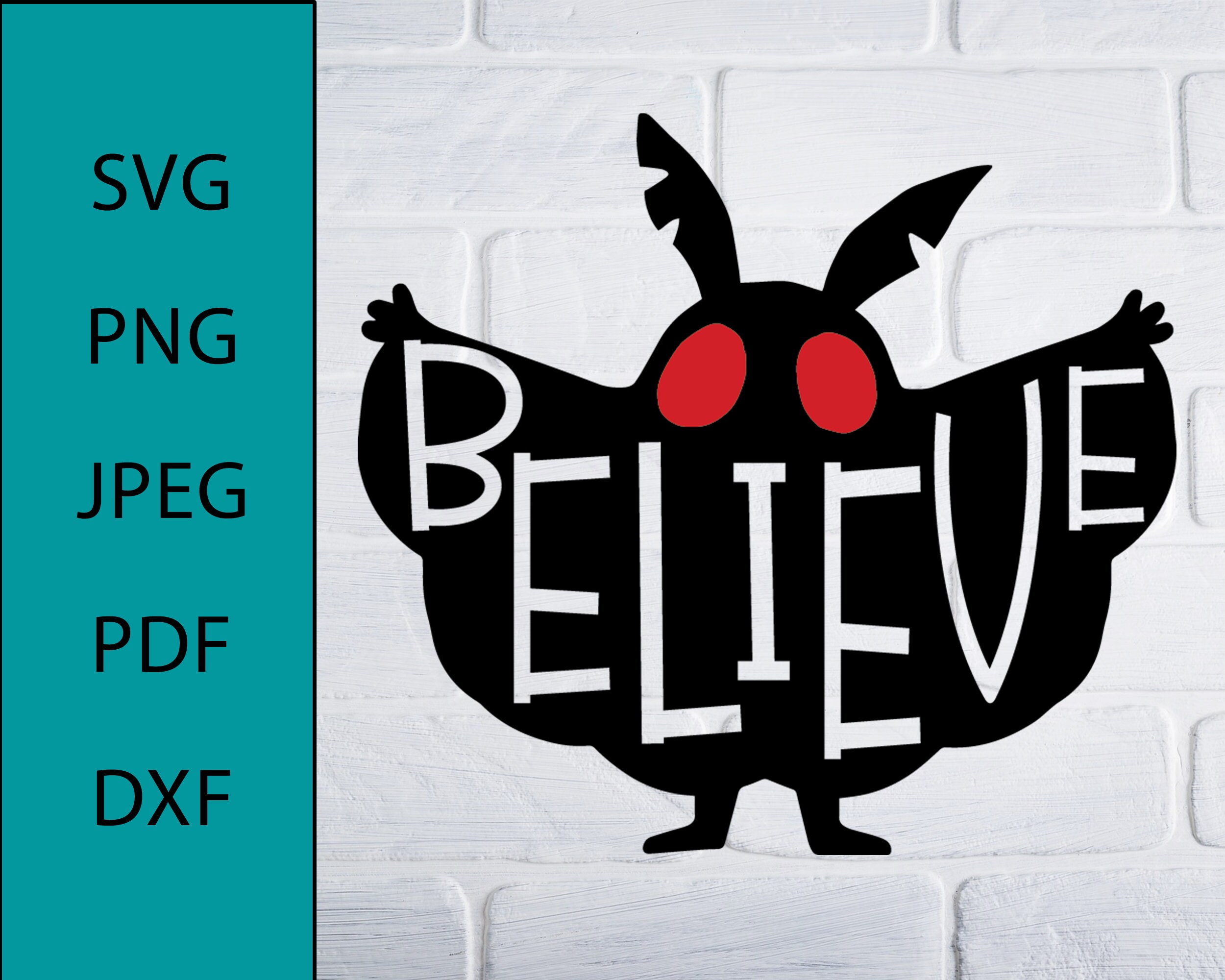 Mothman Believe SVG Mothman Svg Cryptid Svg Mothman for - Etsy Israel