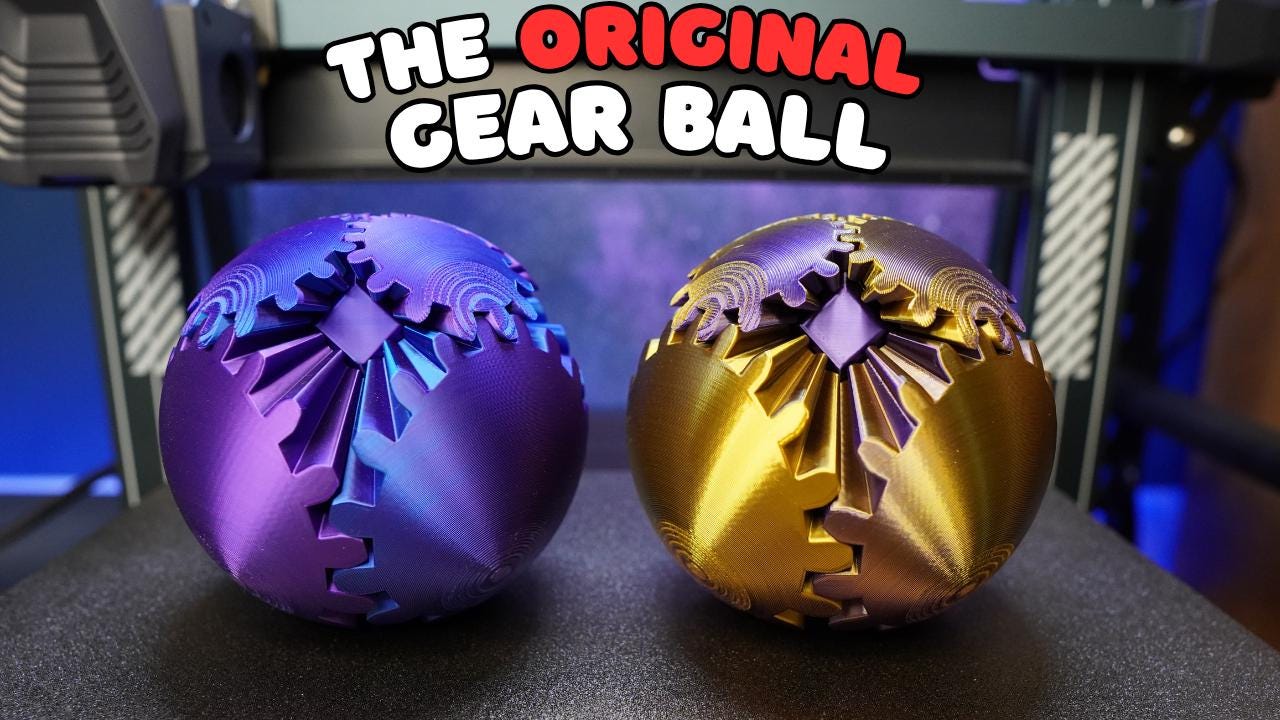 The Original 3D Printed Gear Ball Fidget Toy - Etsy