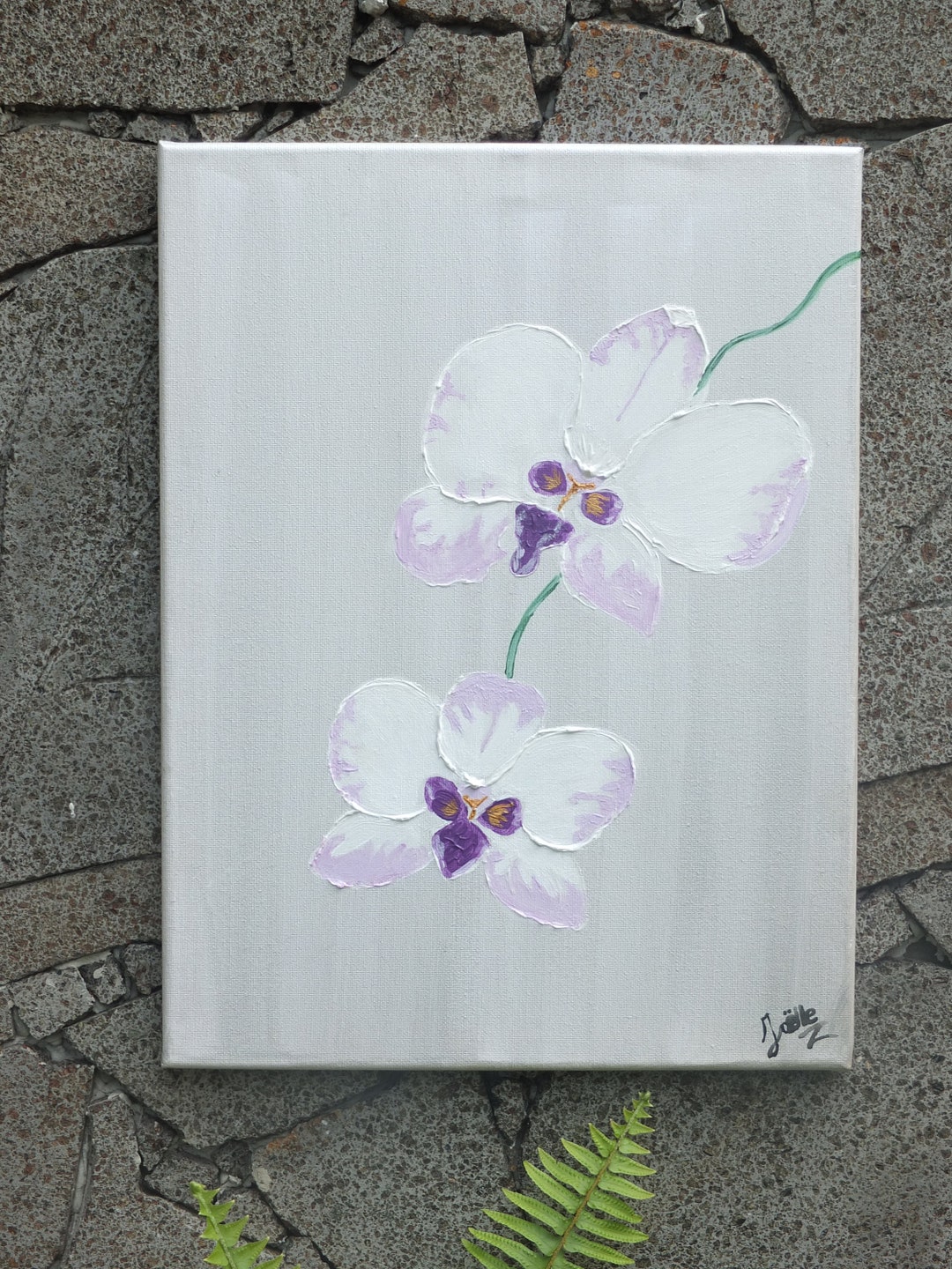 Orchid Acrylic Painting - Etsy
