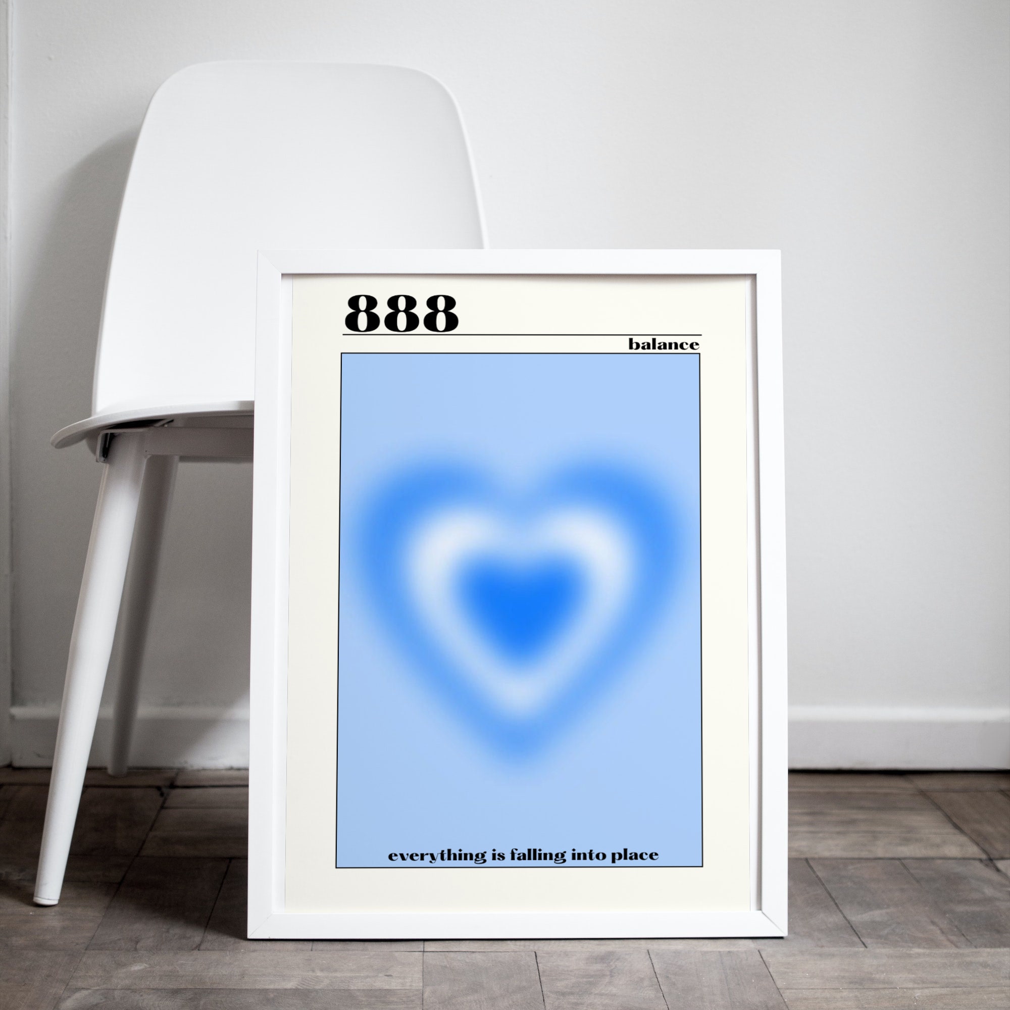 Set of 9 Angel Number Posters Wall Art Gradient Poster Aura - Etsy