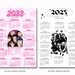 Set of 2 BTS Printable Calendars BTS Calendar Monthly Calendar ...