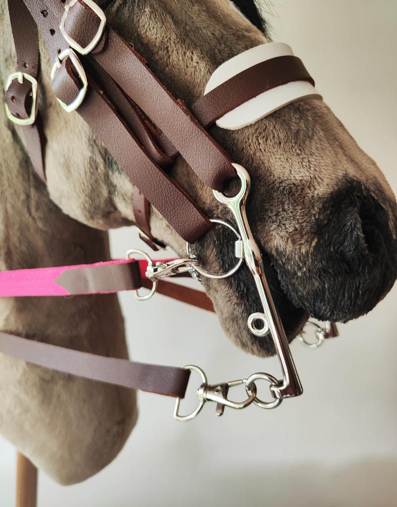 Hobby Horse, Bridle, Double Bridle Dark Brown, Accessories for Hobby ...