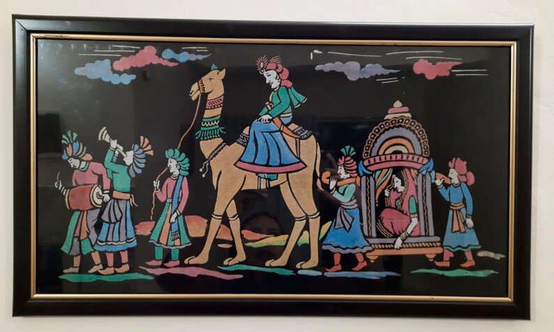 Traditional Indian Emboss Painting - Etsy