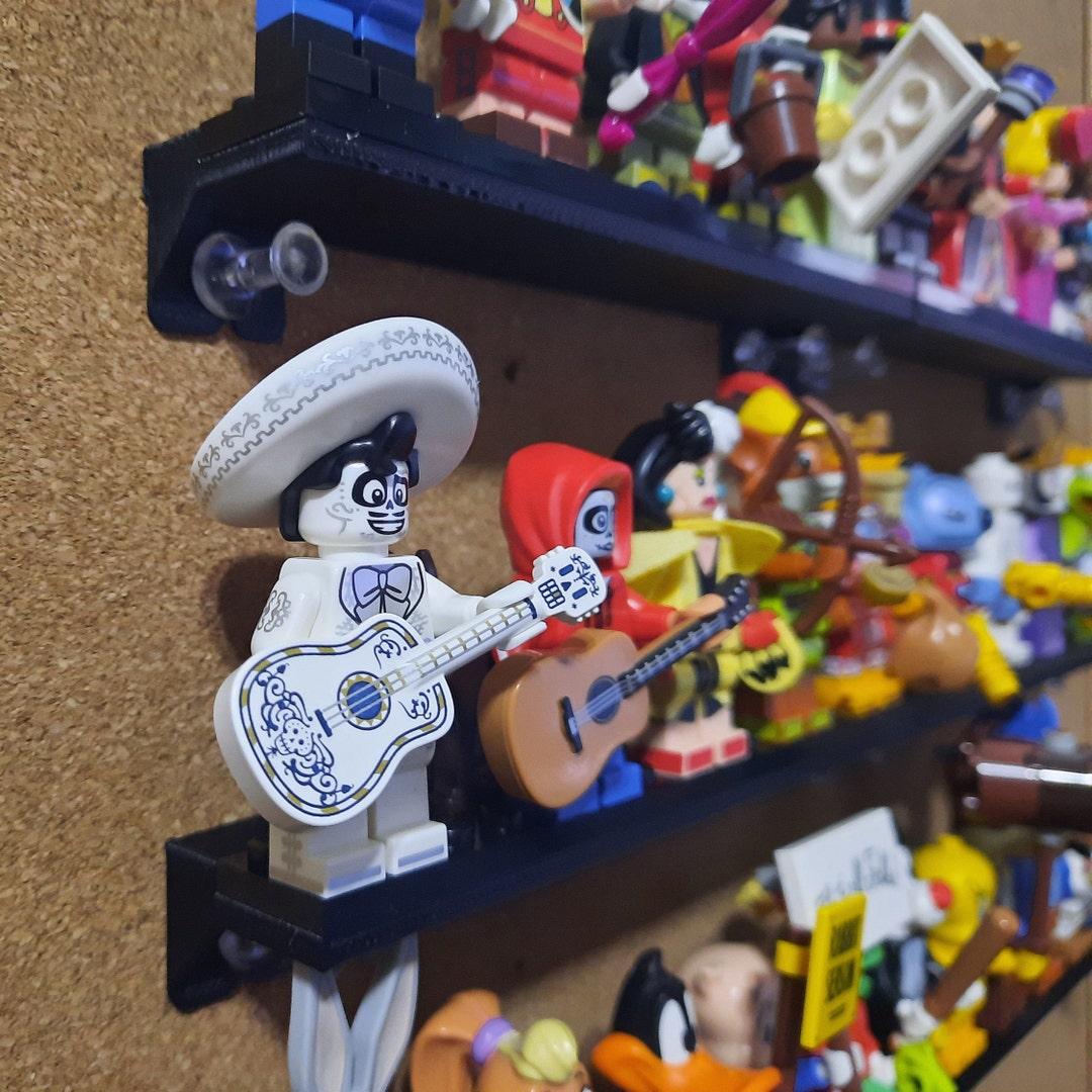 Tack Lego Minfigure Shelf With Authentic Pieces - Etsy