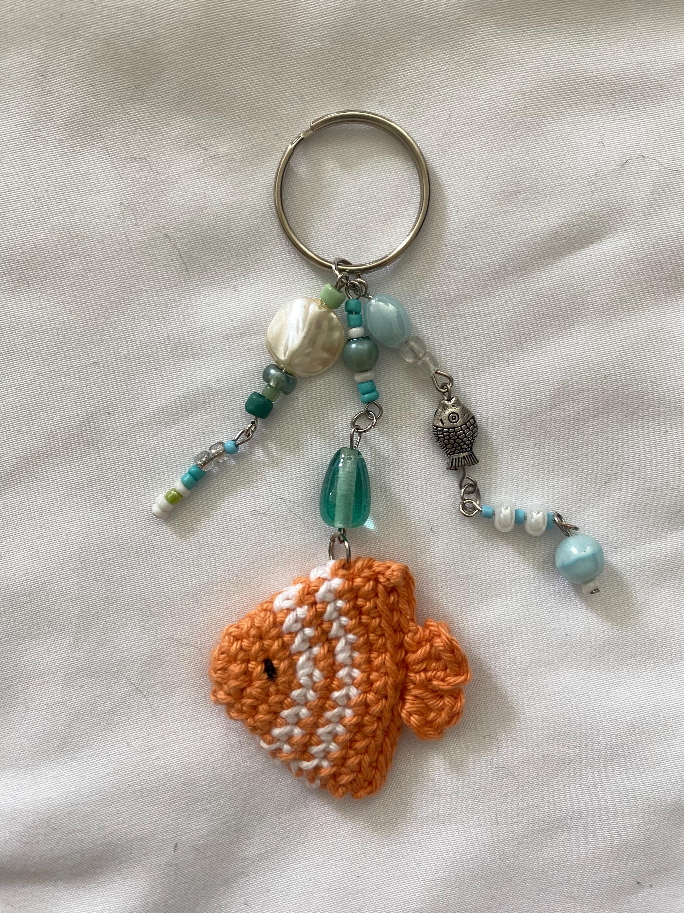 Crochet Fish Keychain - Etsy