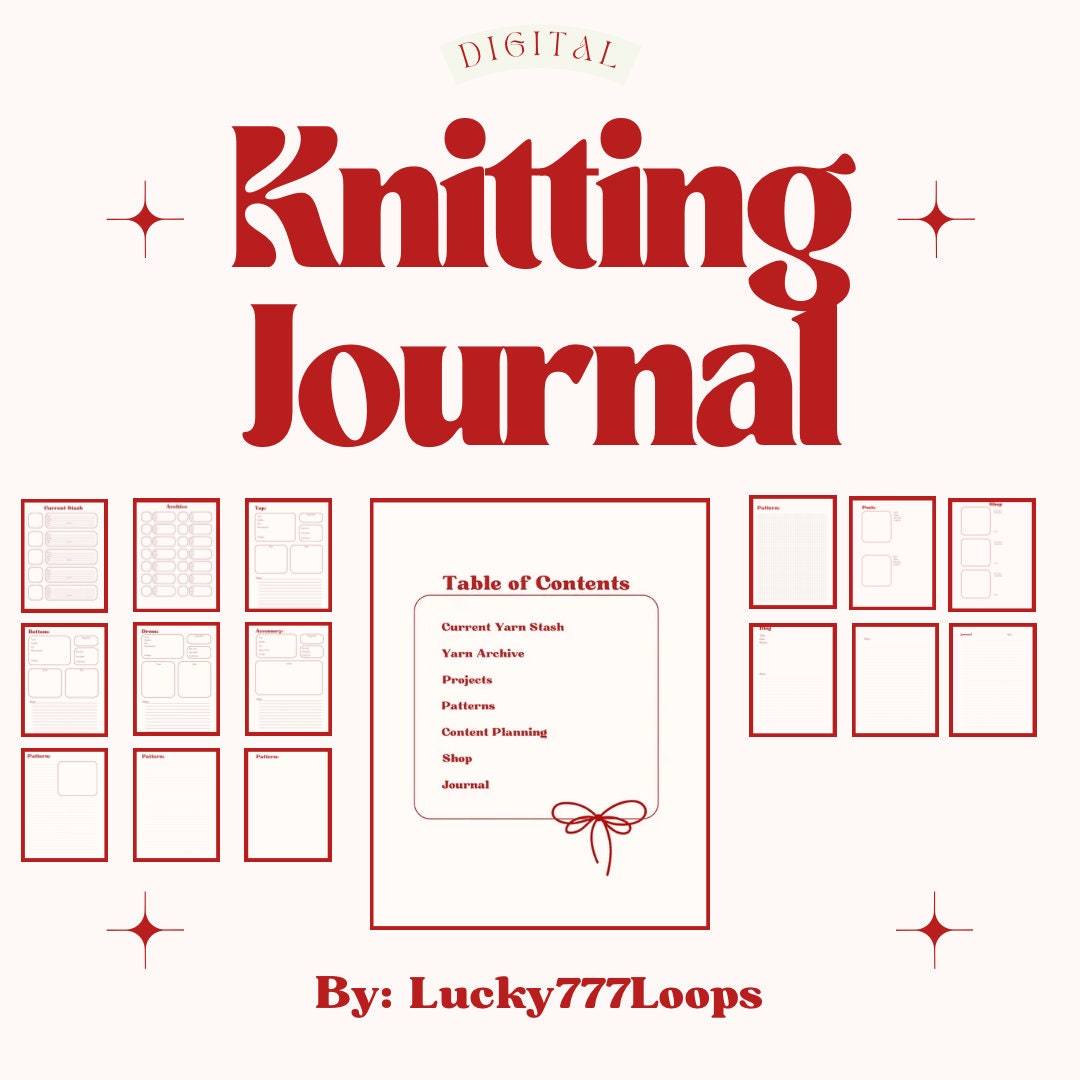 Knitting Journal - Organize Yarn, Plan Projects and Content, Write ...