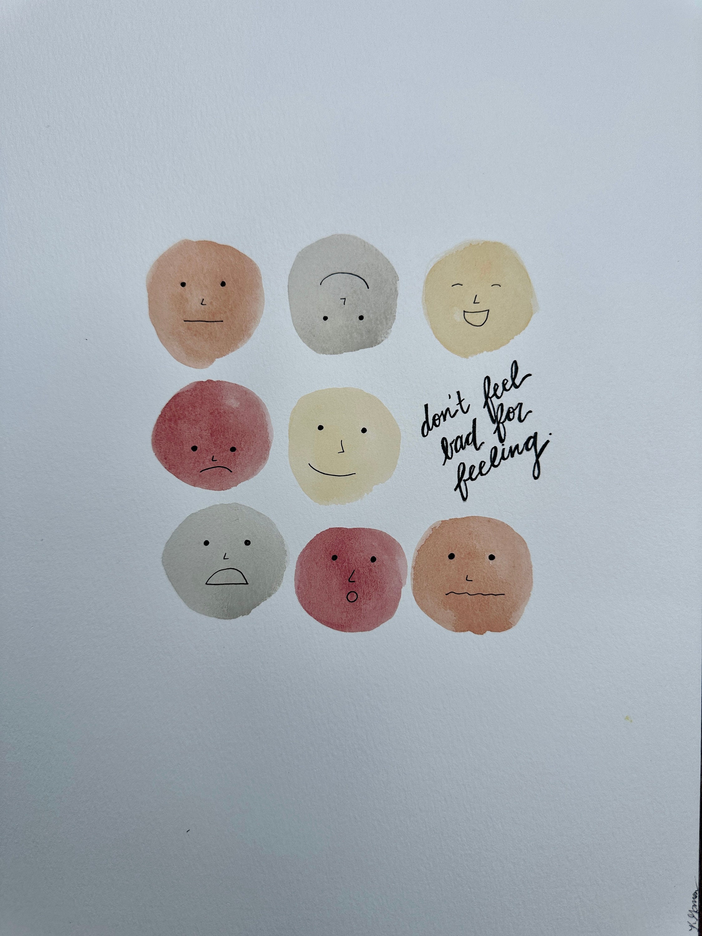 Feelings Watercolor Print - Etsy