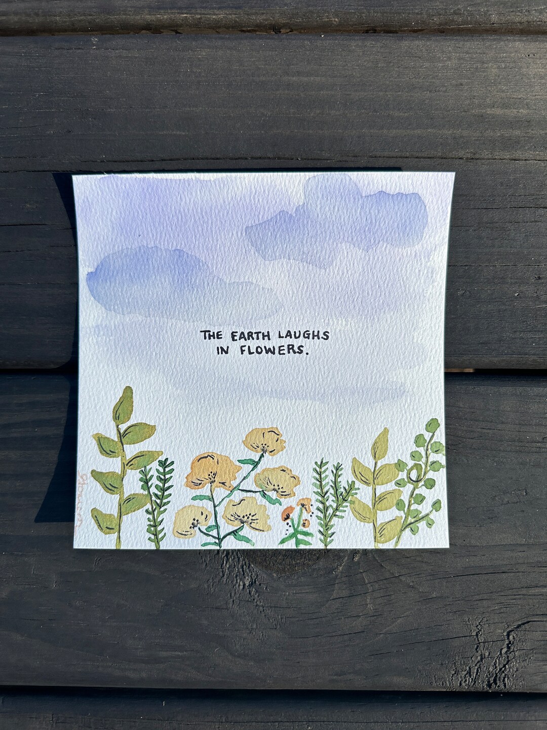 Pastel Watercolor Floral Quote Art: Laughs in Flowers - Etsy